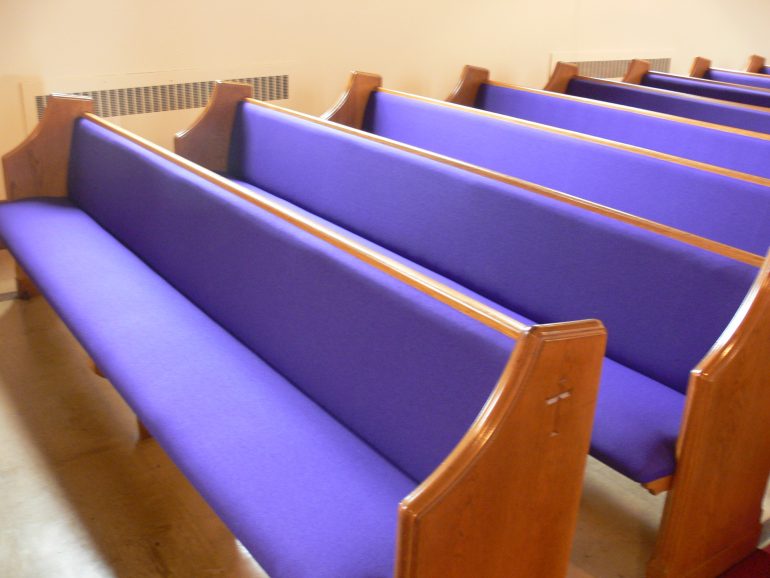 Old Church Pew Cushions: Keep Them or Dump Them?! | McPhail Church Services